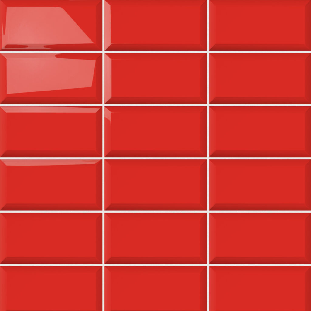 Wandtegel metrotegel 10x20 ferrari rood glans | Tegels in Huis - De ...