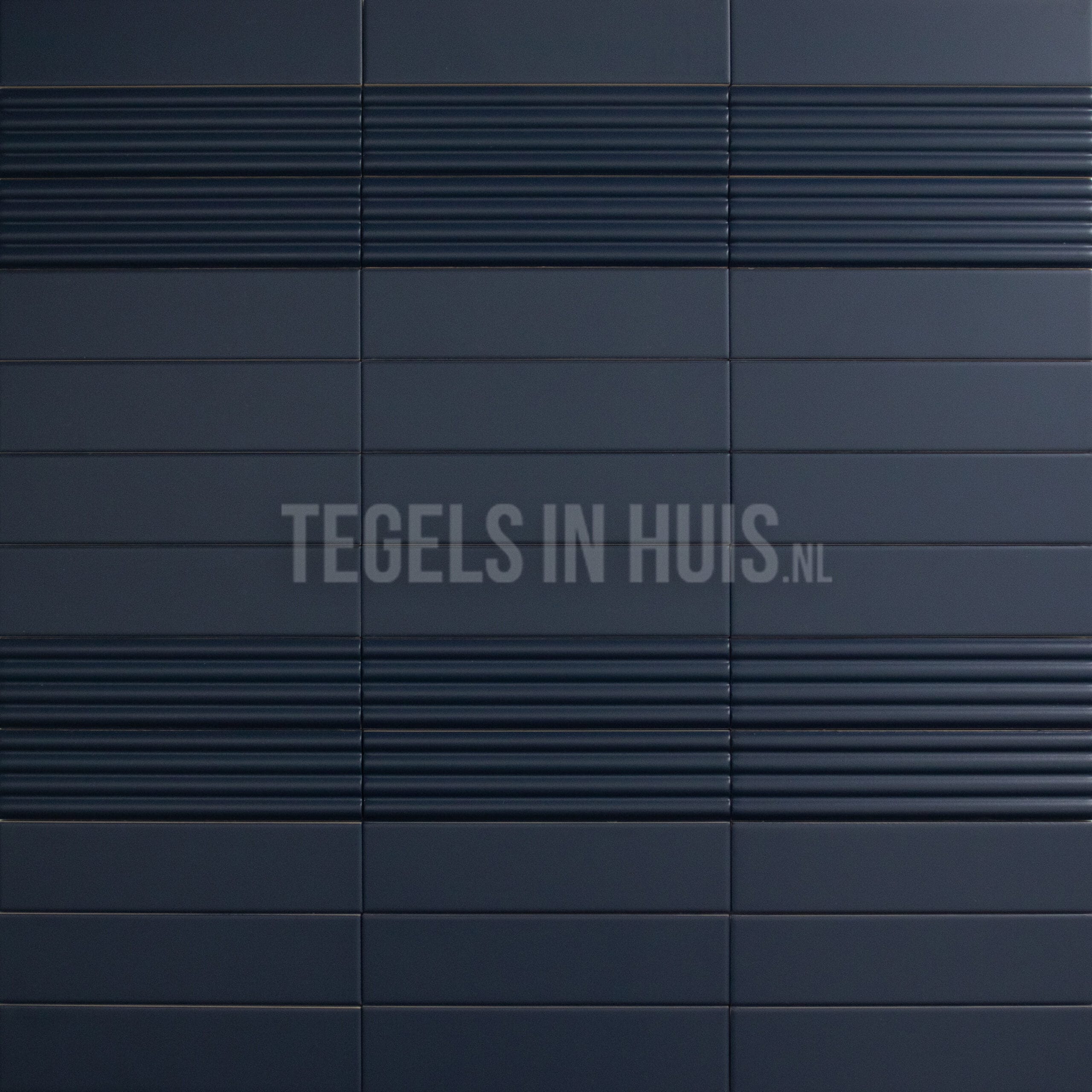 Wandtegel Costa Nova decor Onda naval donker blauw mat 5x20 | Tegels in ...