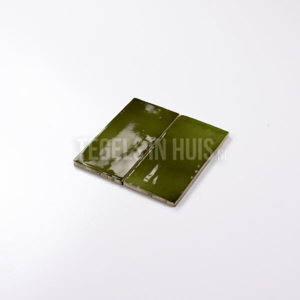 Equipe wandtegel Manacor 7.5x15 basil groen glans - handvorm - zellige ...