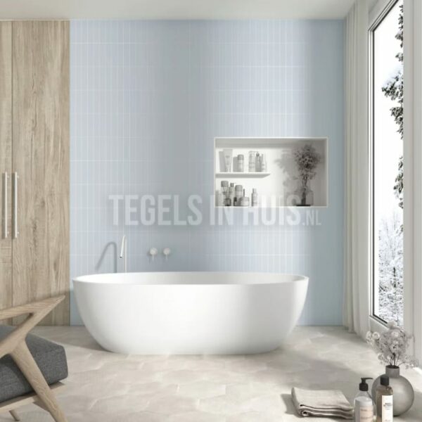 Wandtegel Costa Nova baby blauw mat 5x20 ideaal voor visgraat | Tegels ...