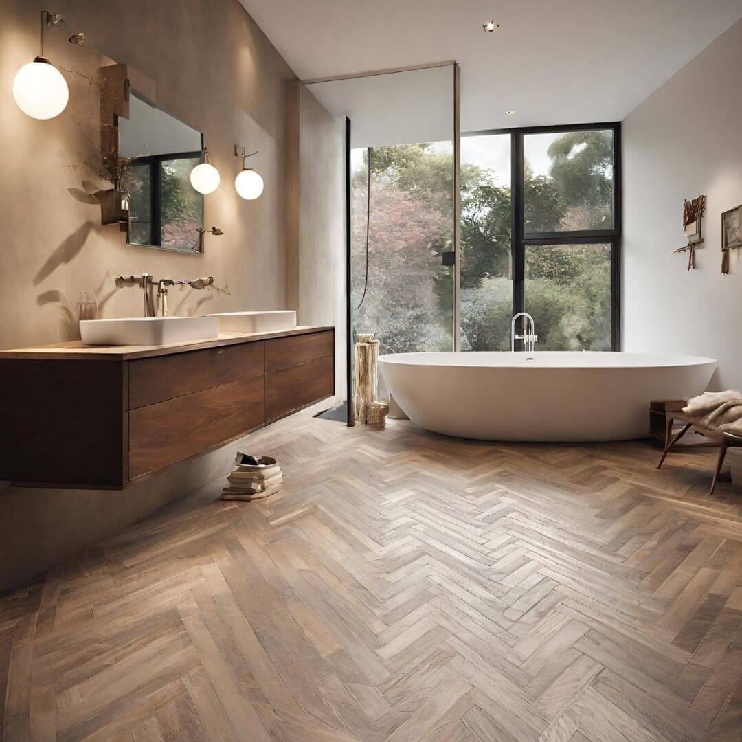 Houtlook tegels in de badkamer: trend