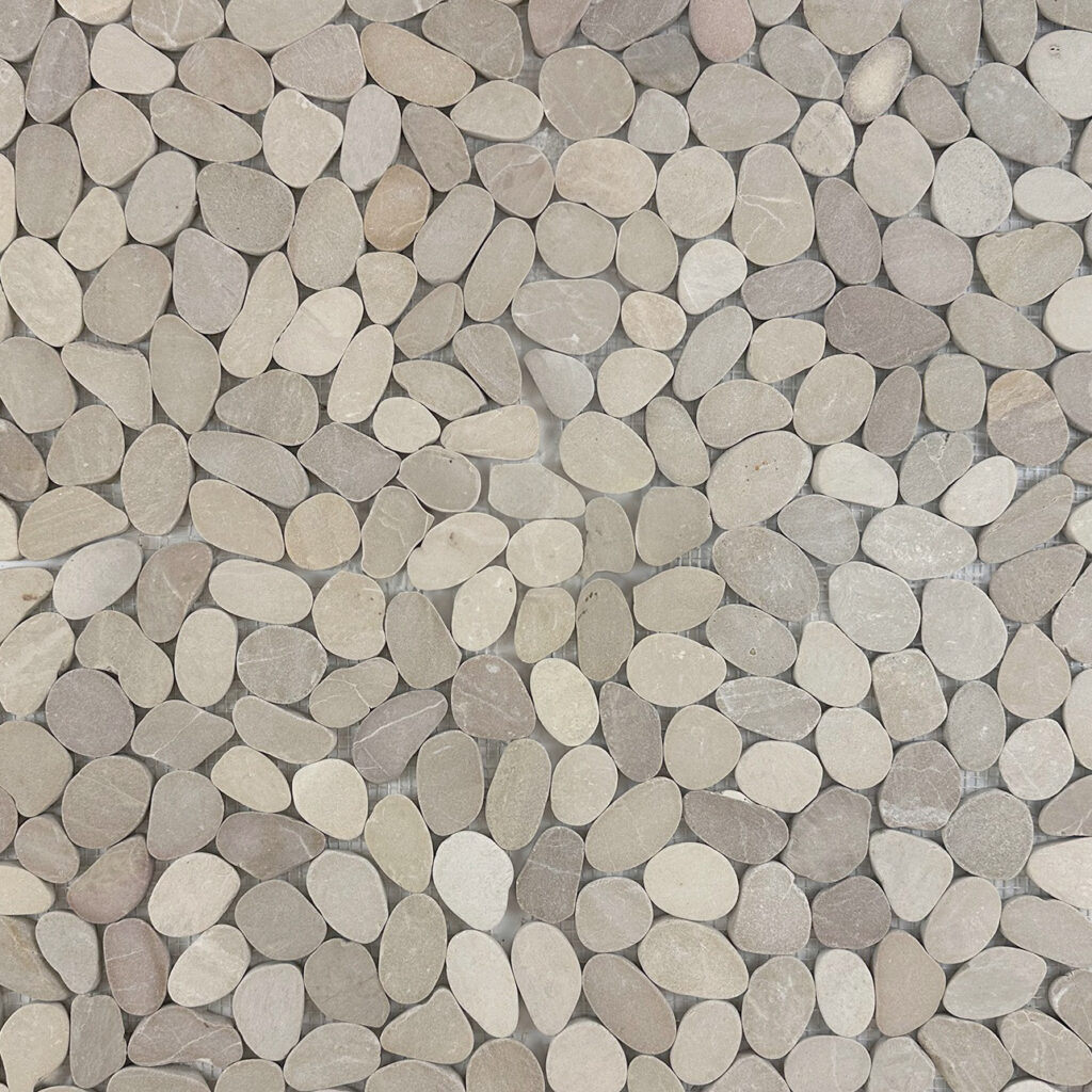 Mozaiek Batu kiezel plat beige 30x30 | Tegels in Huis - De goedkoopste ...