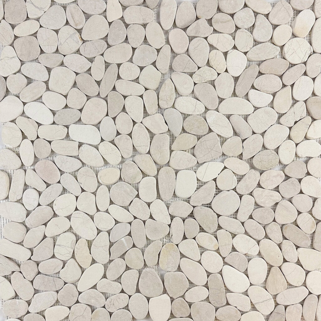 Mozaiek Batu kiezel plat wit 30x30 | Tegels in Huis - De goedkoopste ...