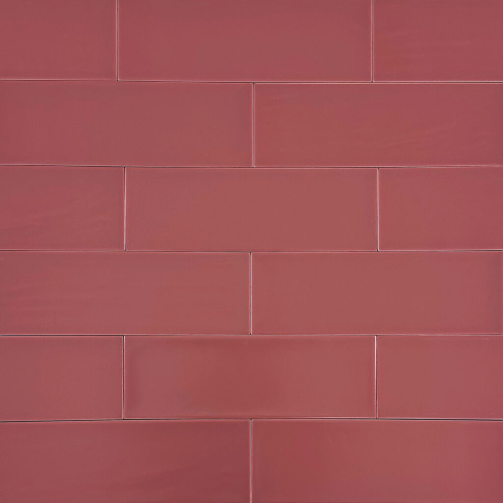 Wandtegel Aria bordeaux rood mat 10x30 | Tegels in Huis - De grootste ...