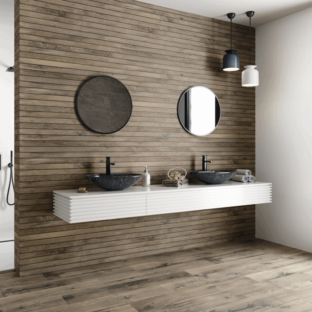 Houtlook wandpaneel Nordwall elm 33x100 gerectificeerd OP=OP | Tegels ...