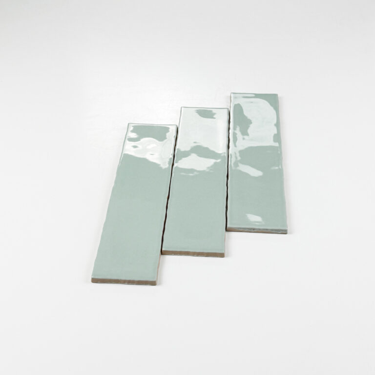 Wandtegel handvormlook Laru fern mint groen glans 7,5x30 cm | Tegels in ...